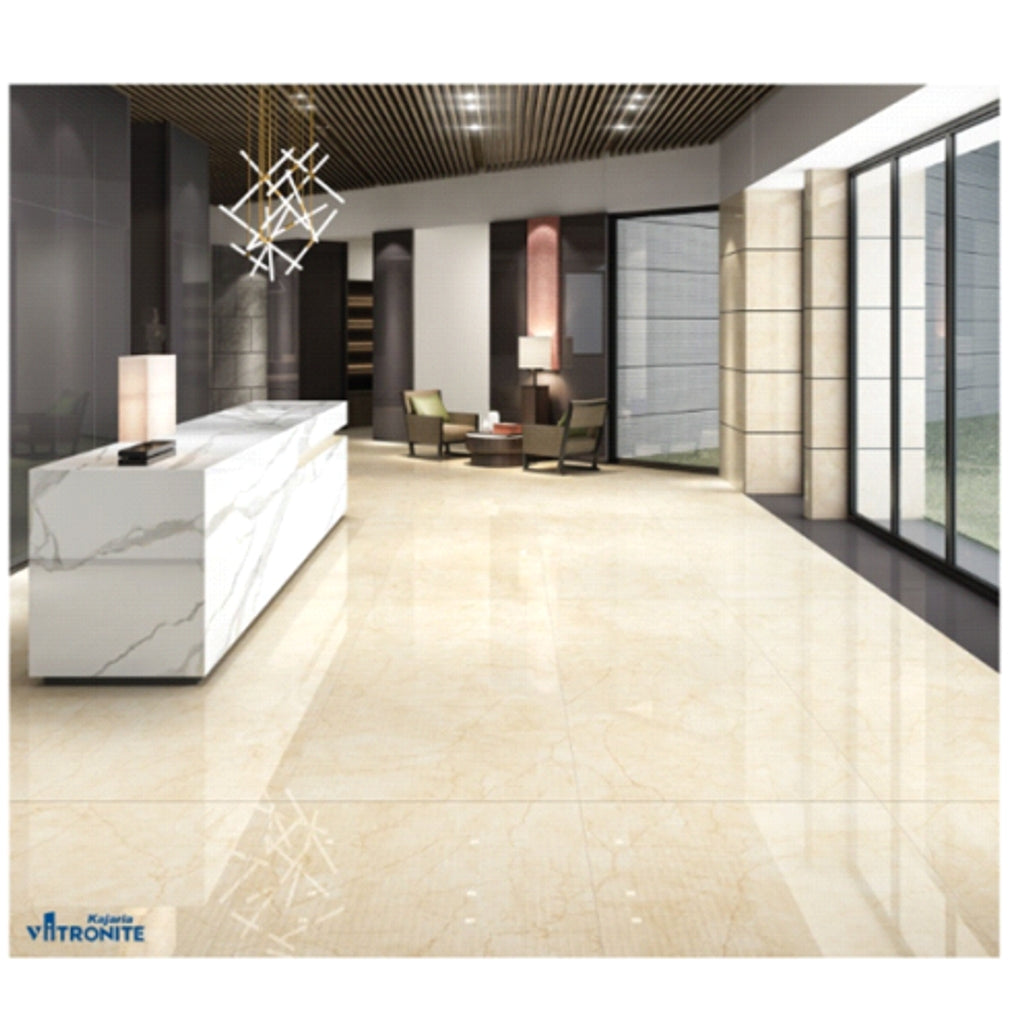 Crema Marfil Kajaria Vitronite Tile — Saini World