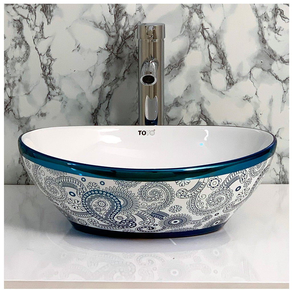 Toyo Wash Basin Near me|Toyo Product|Toyo 193 White & Blue Wash Basin ...