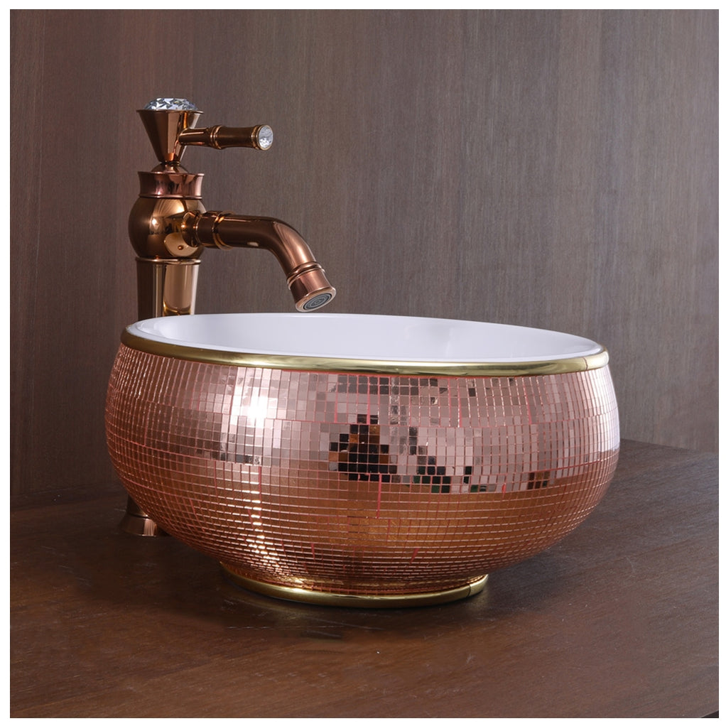 Toyo Wash Basin Near me|Toyo Product|226 White & Rose Gold Wash Basin ...