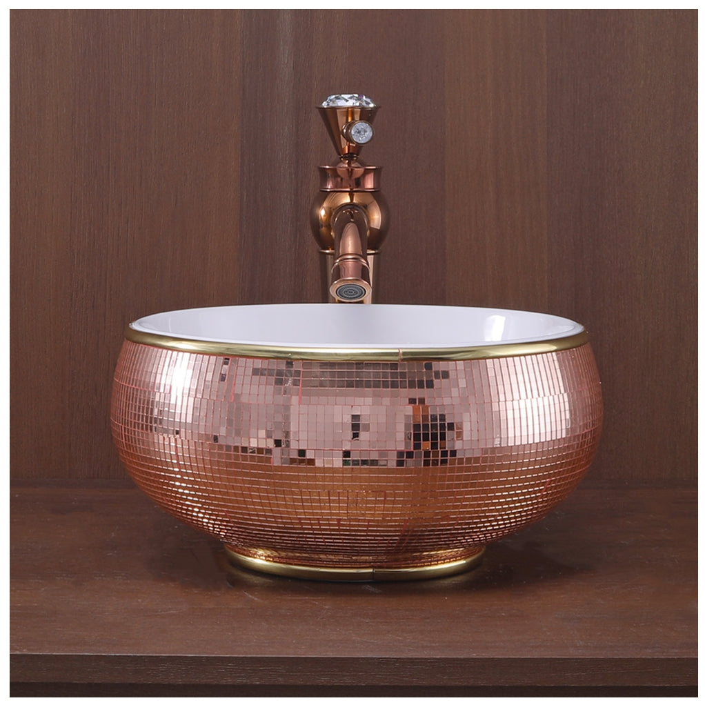 Toyo Wash Basin Near me|Toyo Product|226 White & Rose Gold Wash Basin ...